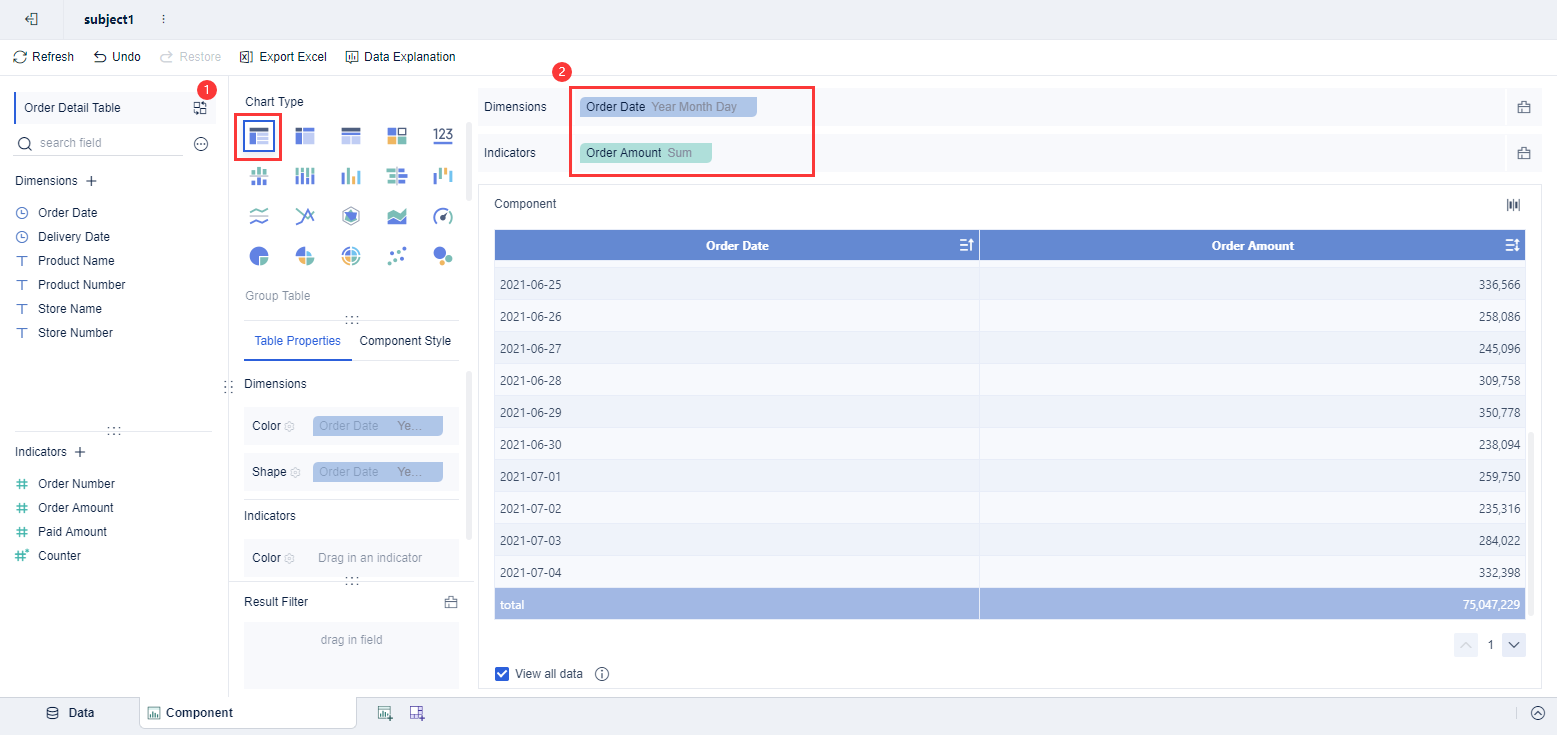Setting Date Group and Format- FineBI Help Document