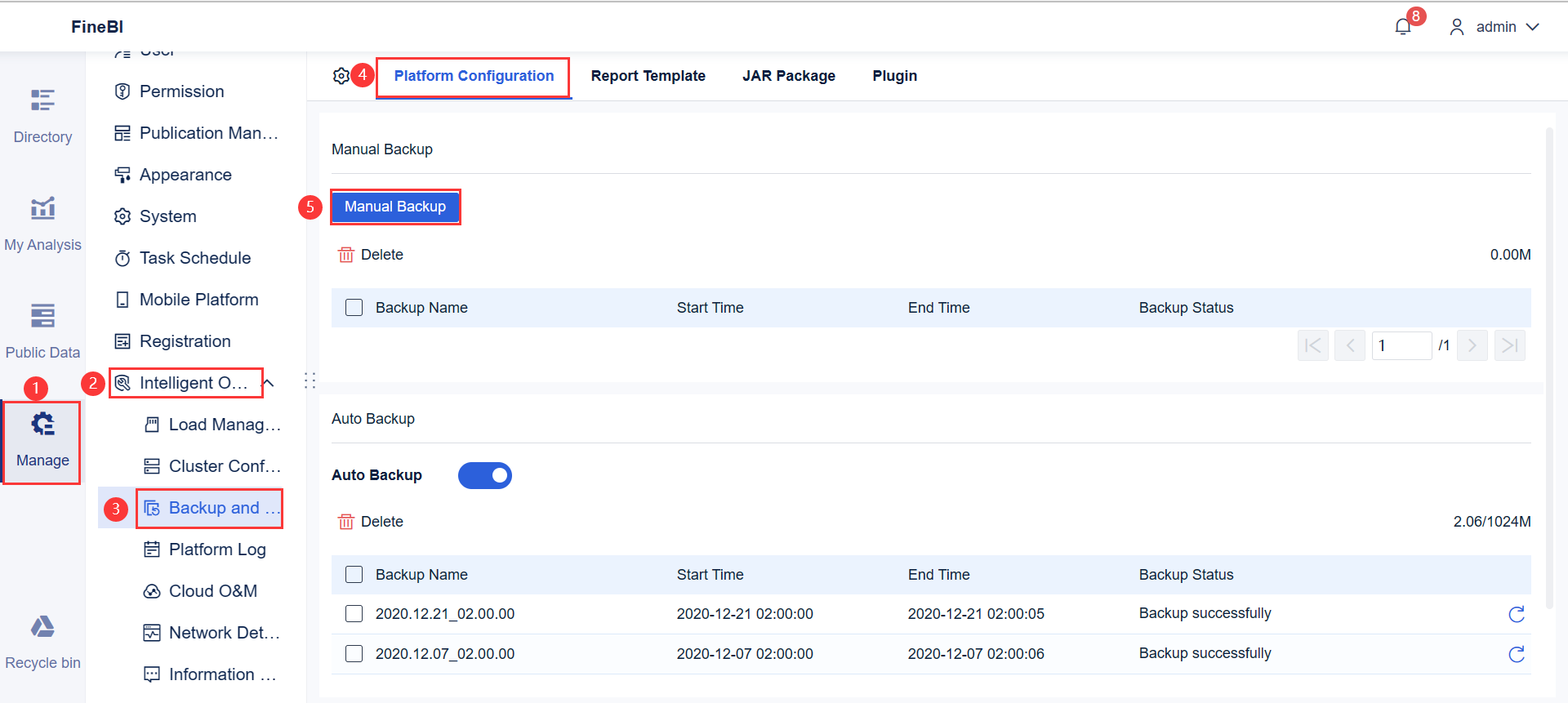 How to Rollback from 6.0.5 to 5.1- FineBI Document