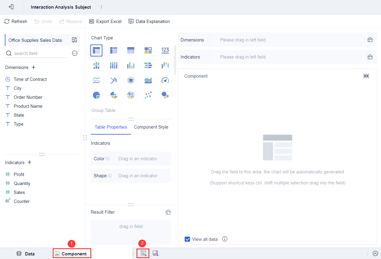 Linkage Settings Between Components- FineBI Help Document