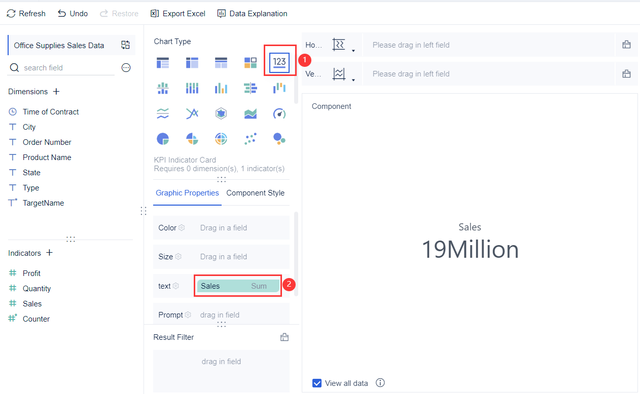 Linkage Settings Between Components- FineBI Help Document