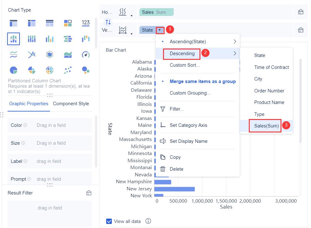 Linkage Settings Between Components- FineBI Help Document