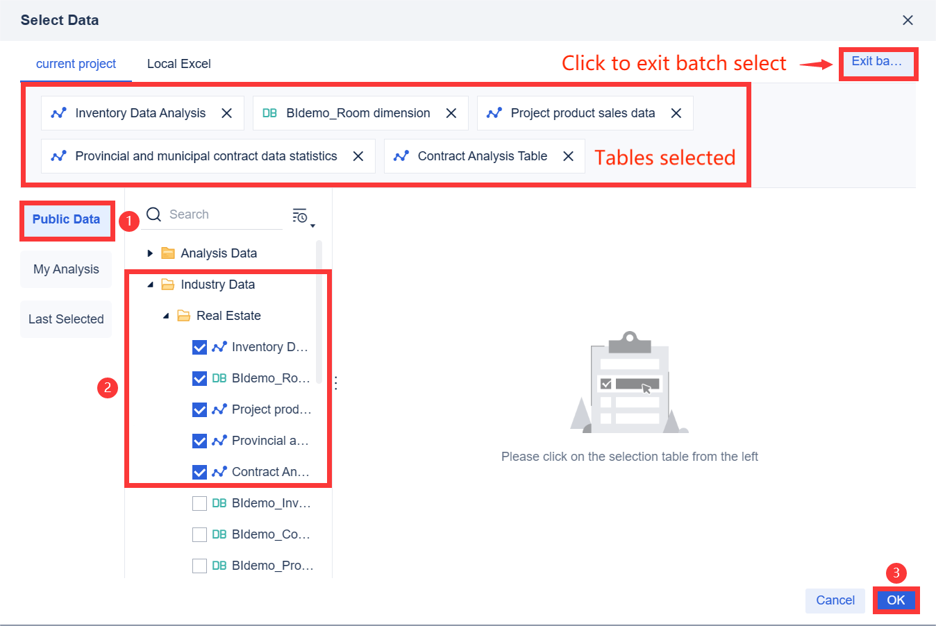 Adding Data in the Current Project- FineBI Document