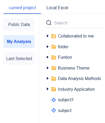 Adding Data in the Current Project- FineBI Document