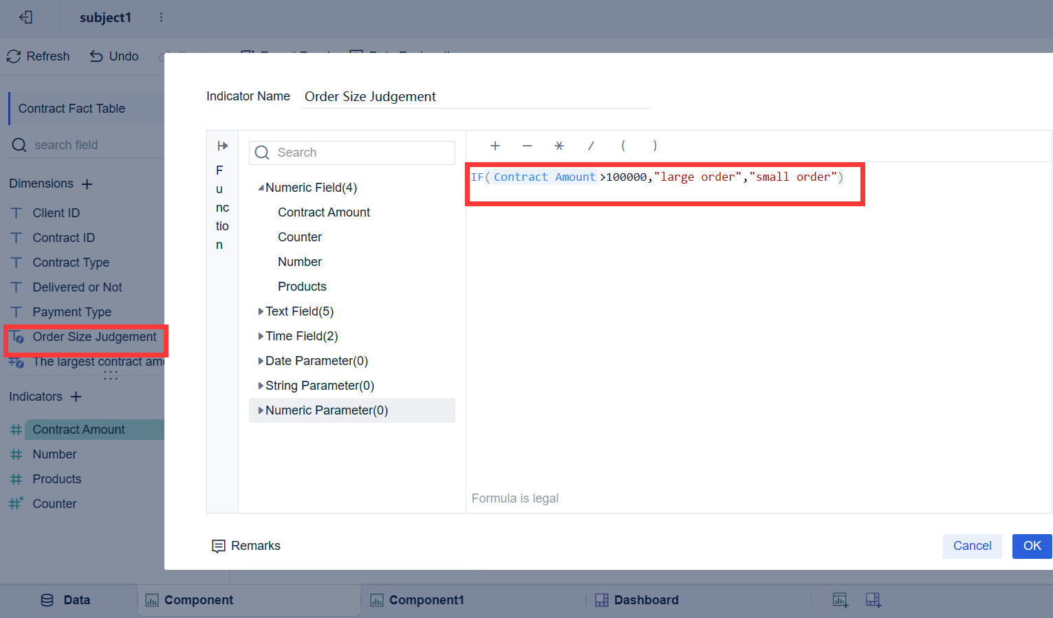 Adding Calculation Indicator- FineBI Document