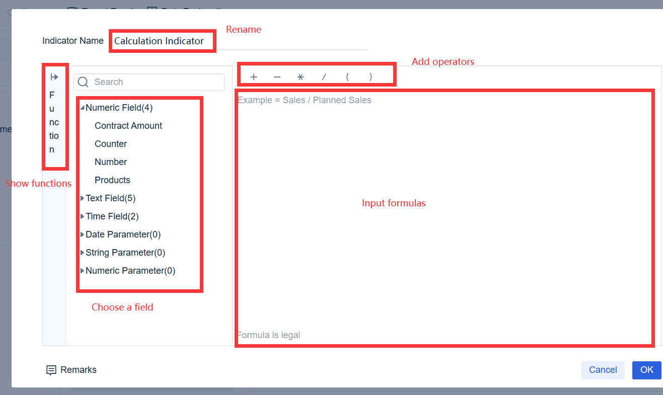 Adding Calculation Indicator- FineBI Document