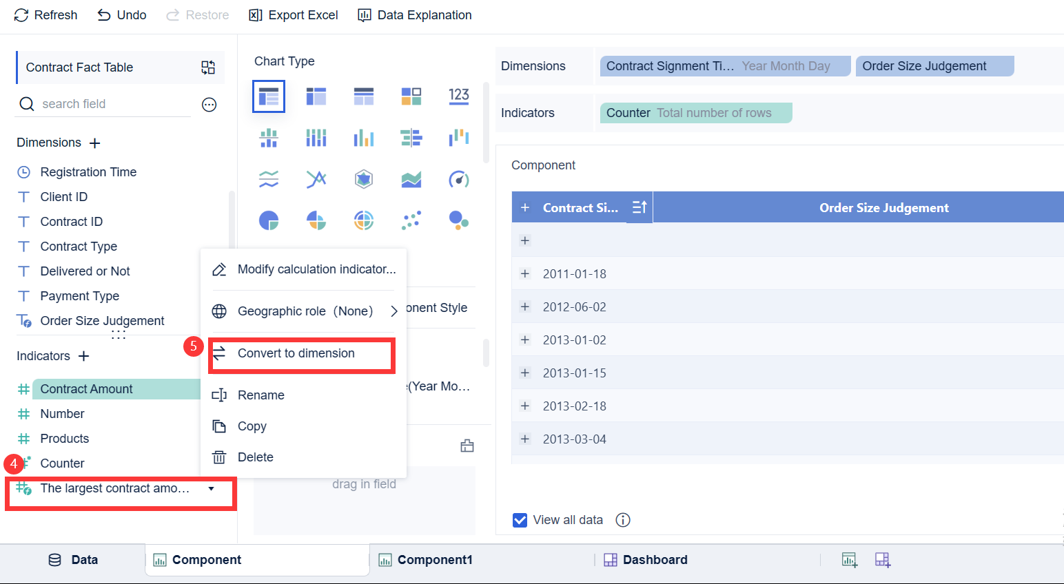 Adding Calculation Indicator- FineBI Document