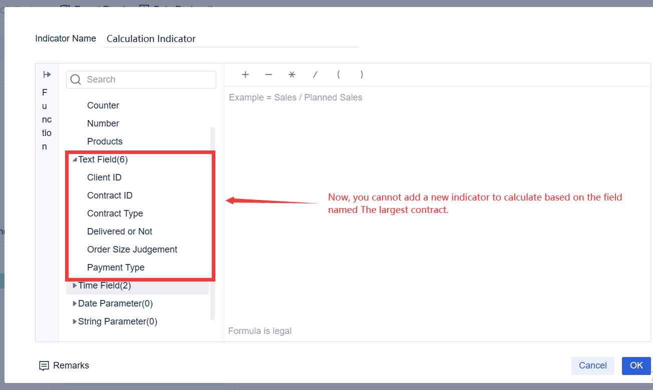 Adding Calculation Indicator- FineBI Document