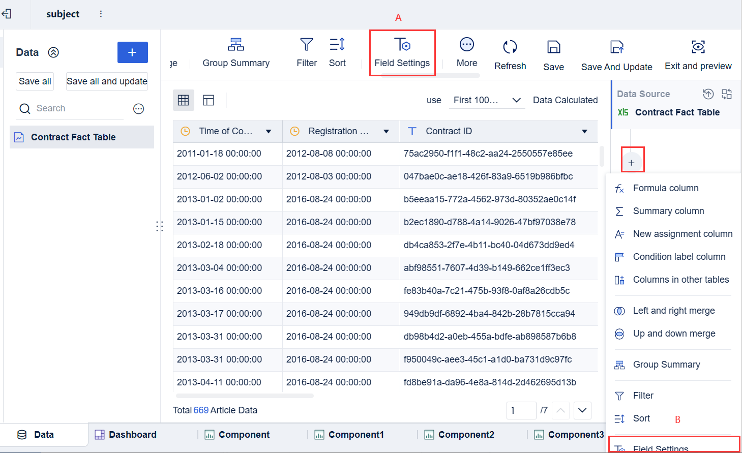 Field Settings- FineBI Help Document