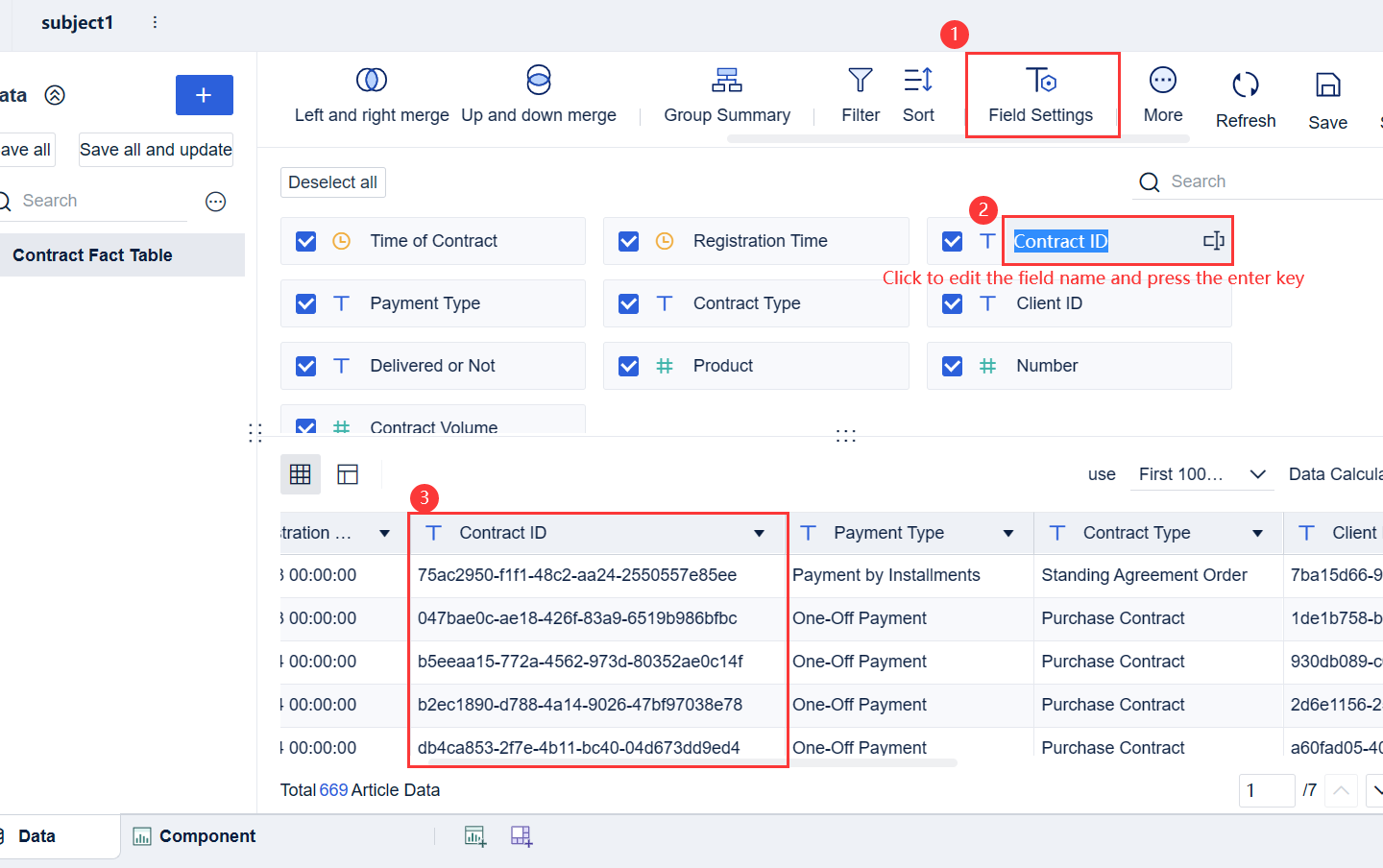 Field Settings- FineBI Help Document