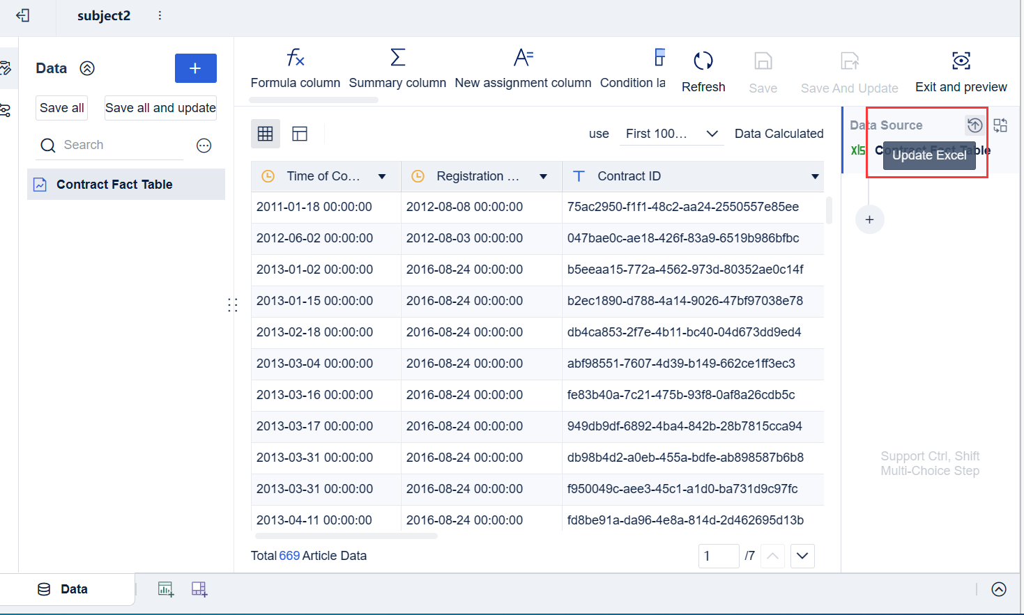 Adding Excel Data- FineBI Help Document