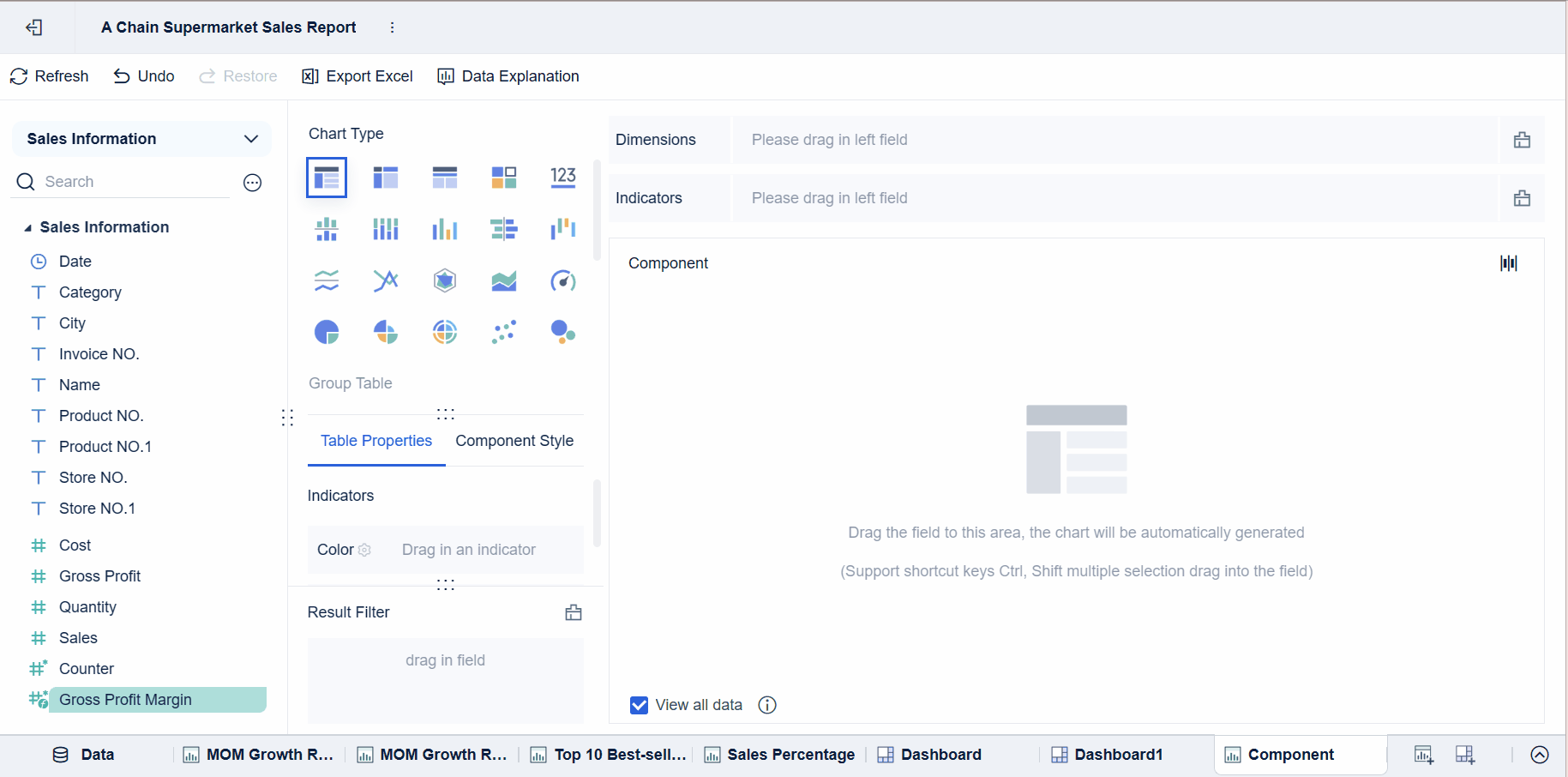 Adding Components for Interactivity- FineBI Document