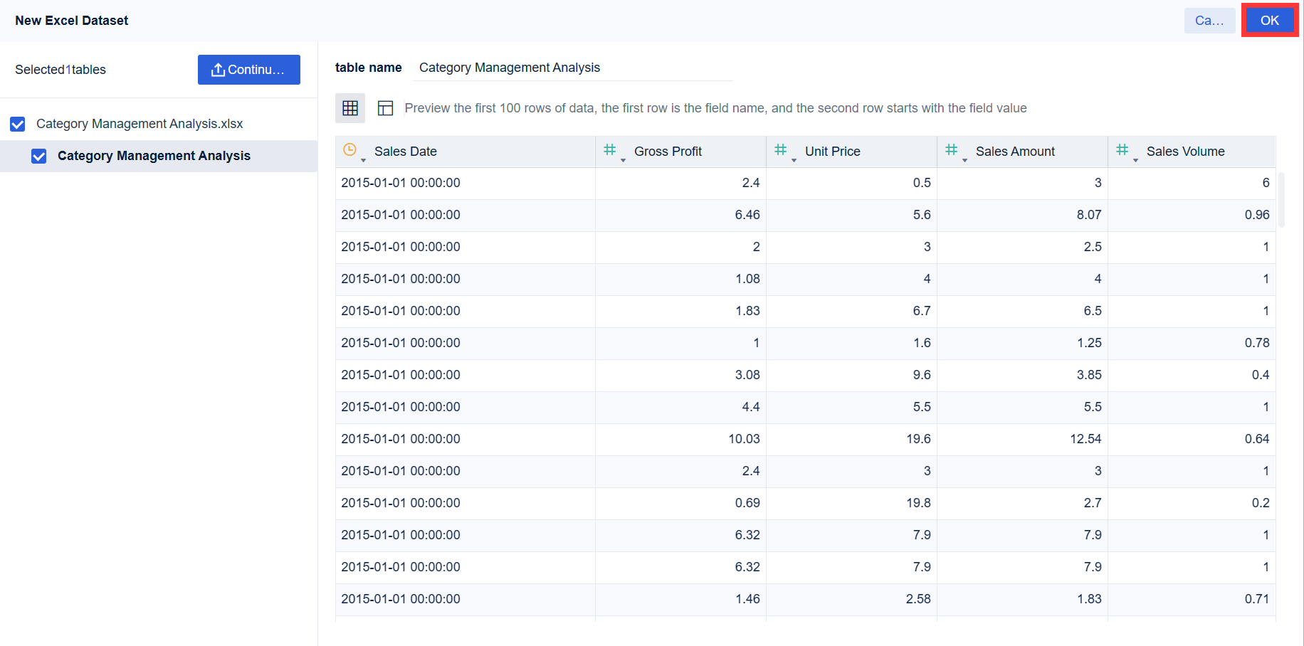 Combo Chart- FineBI Help Document