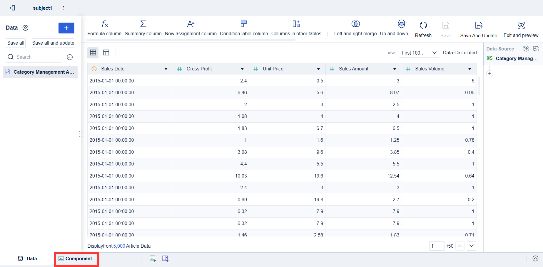 Combo Chart- FineBI Help Document
