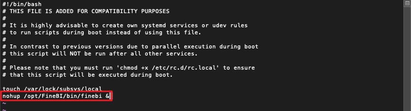 Starting FineBI in Linux- FineBI Help Document