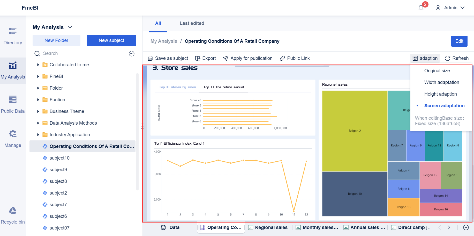 Dashboard Adaption- FineBI Help Document
