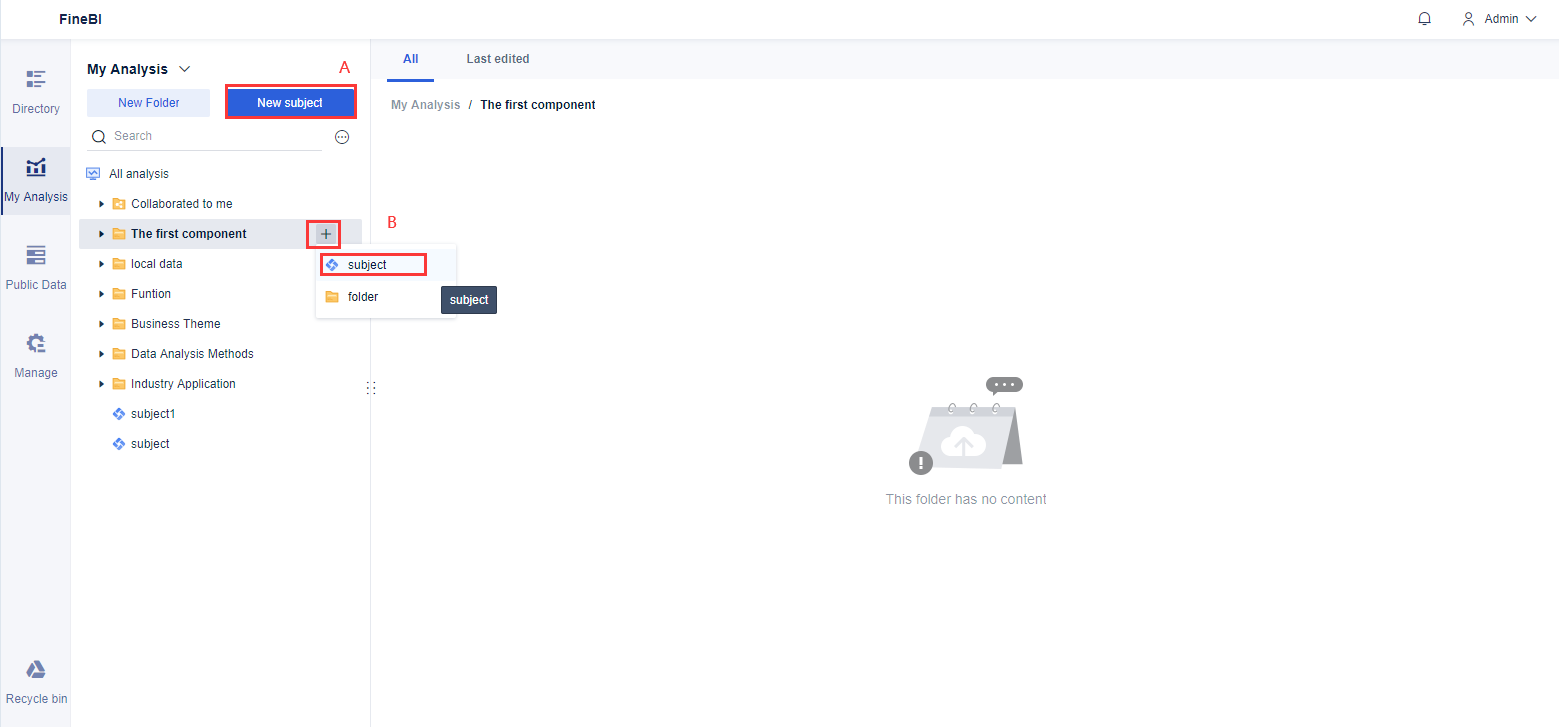 Creating a Component- FineBI Document