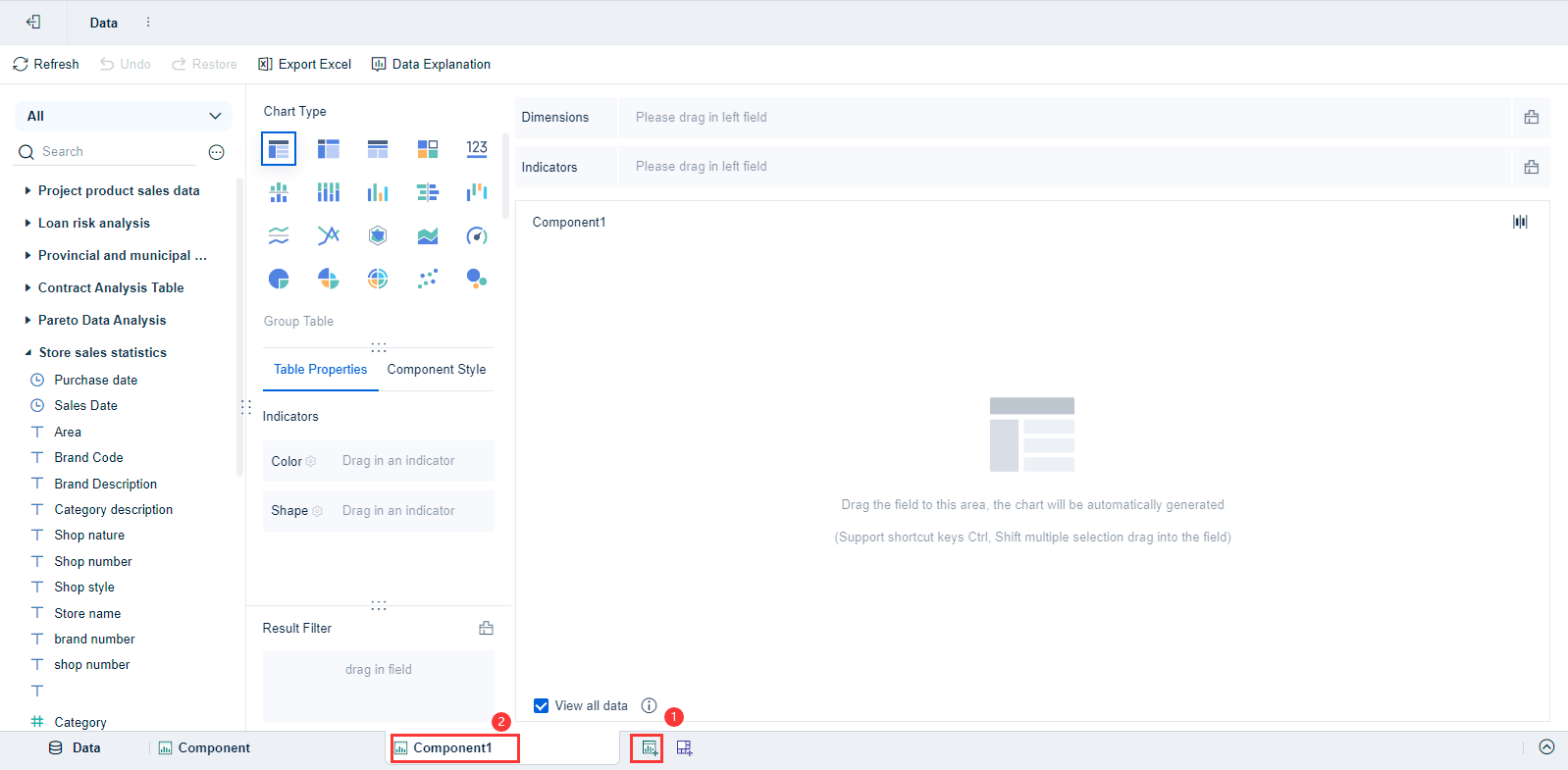Creating a Component- FineBI Document
