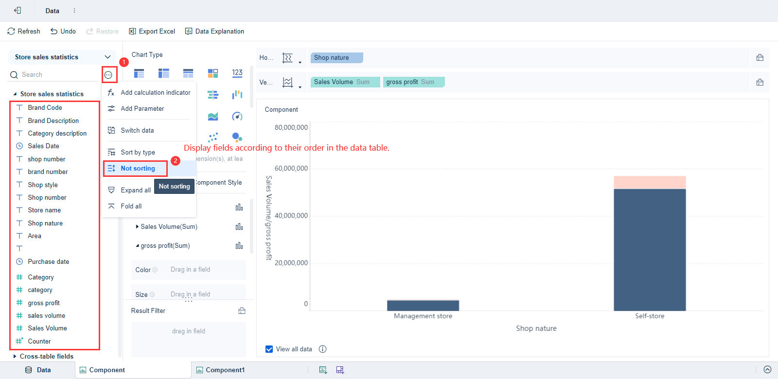 Creating a Component- FineBI Document