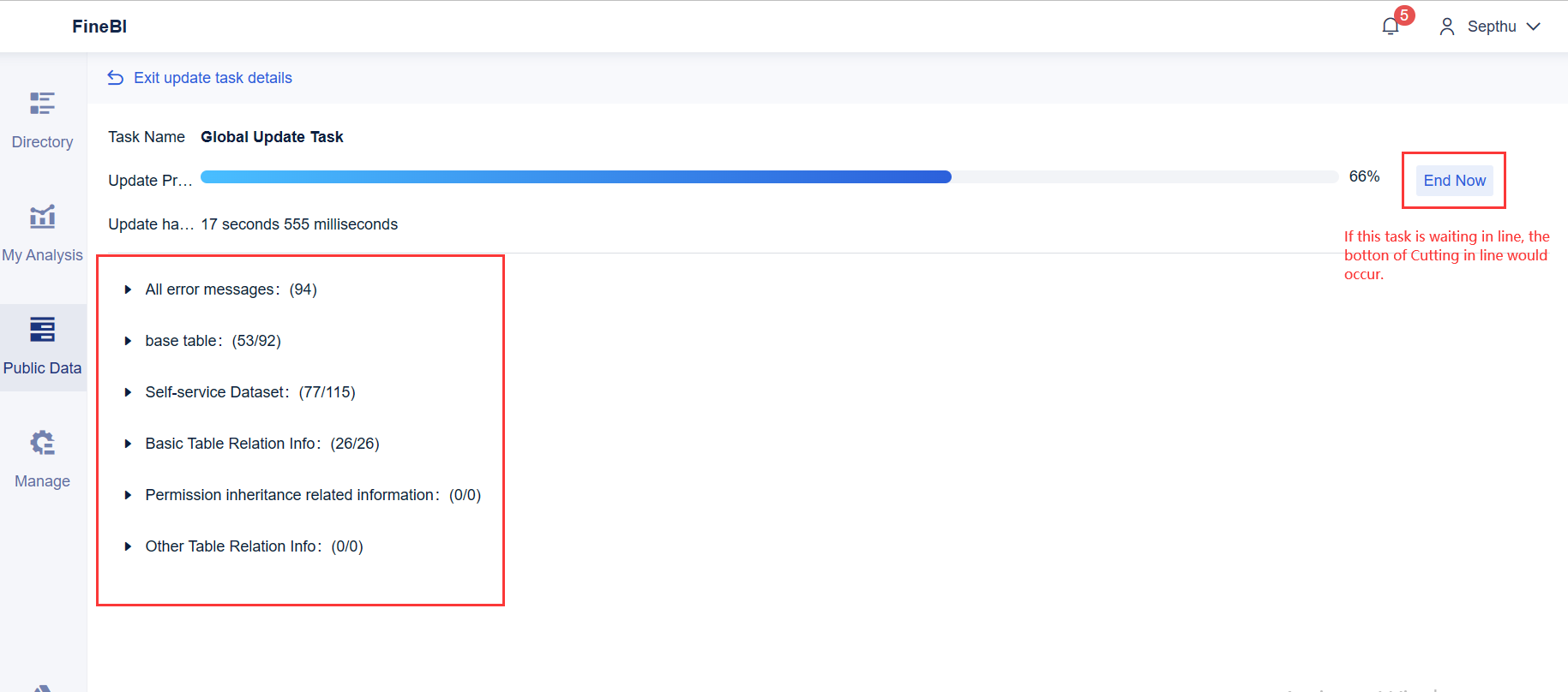 Update Task Management- FineBI Help Document