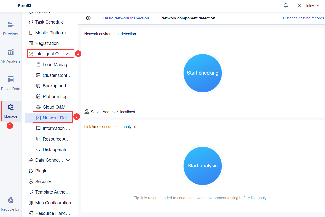 Network Inspection- FineBI Document