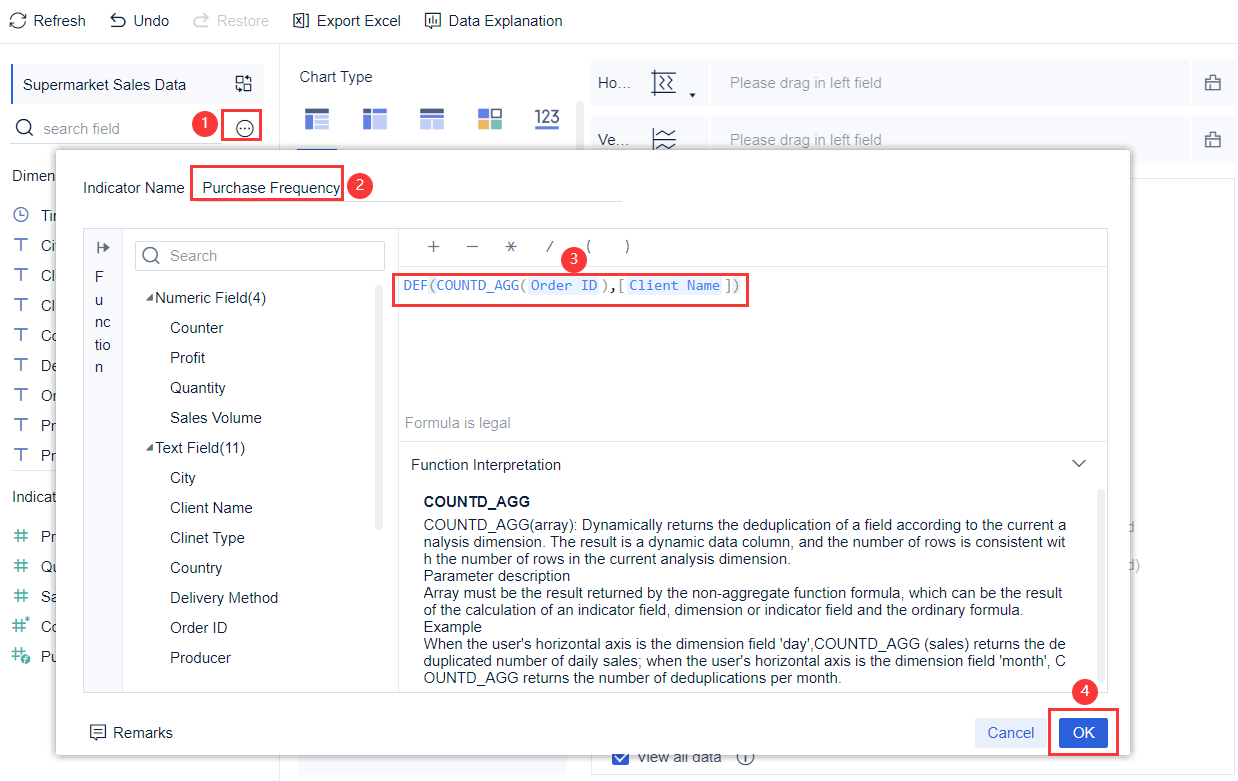 Purchase Frequency Analysis- FineBI Help Document