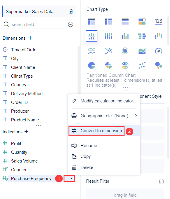 Purchase Frequency Analysis- FineBI Help Document