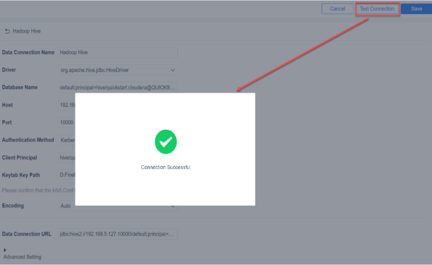 Kerberos Authentication in Data Connection- FineBI Help Document
