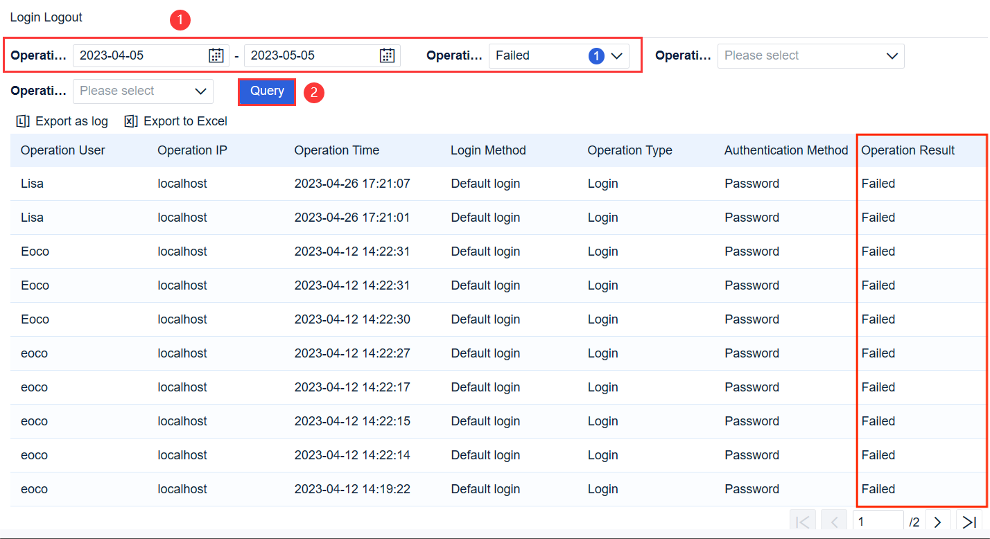 Platform Log- FineBI Document