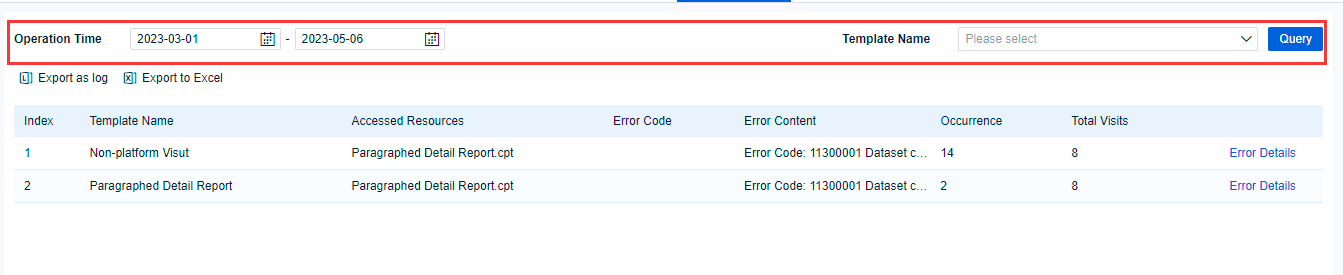 Platform Log- FineBI Document