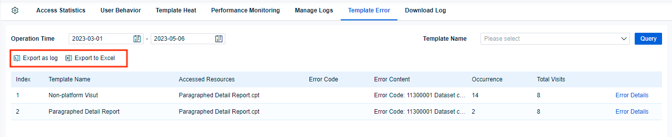 Platform Log- FineBI Help Document