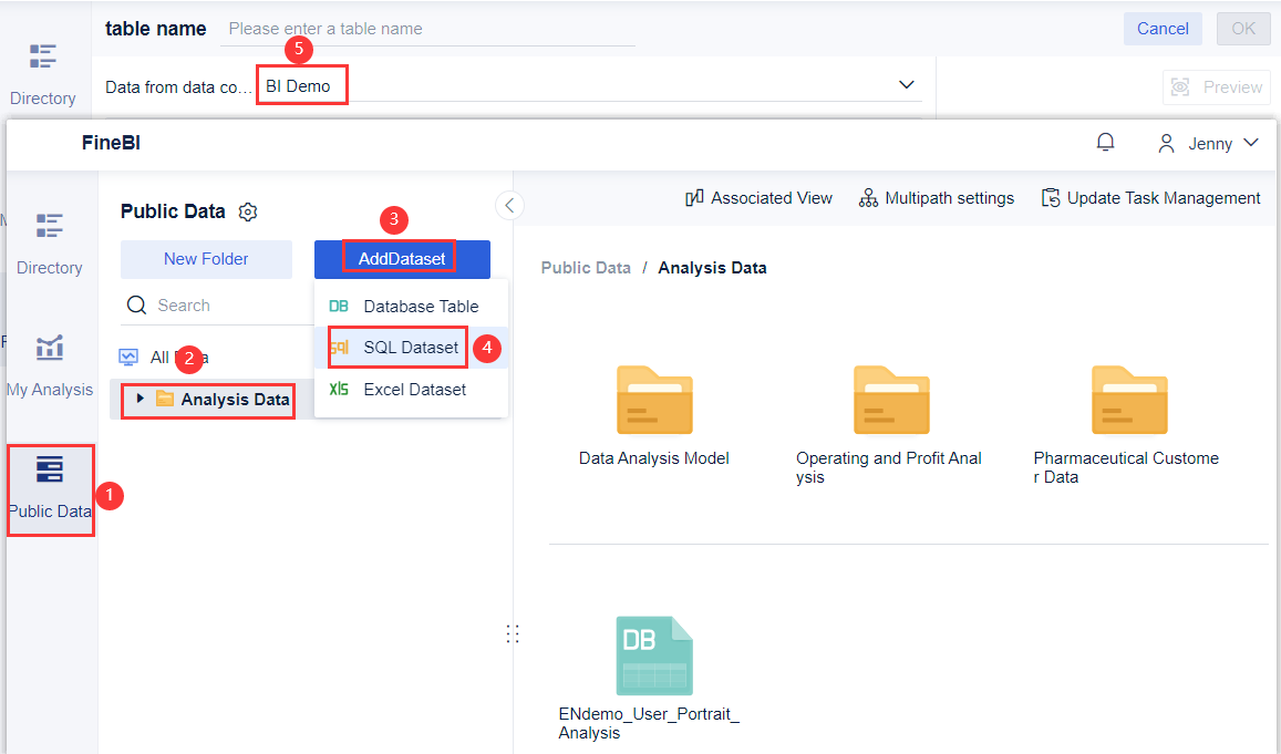 Using Permission of Data Connection- FineBI Help Document