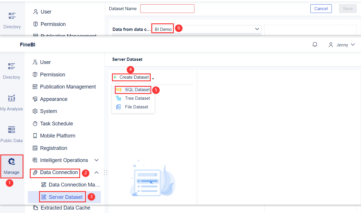 Using Permission of Data Connection- FineBI Help Document