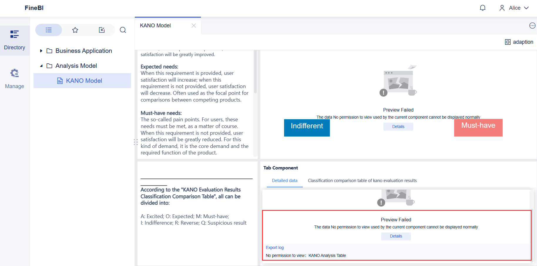 Exporting Permission of Directory- FineBI Help Document