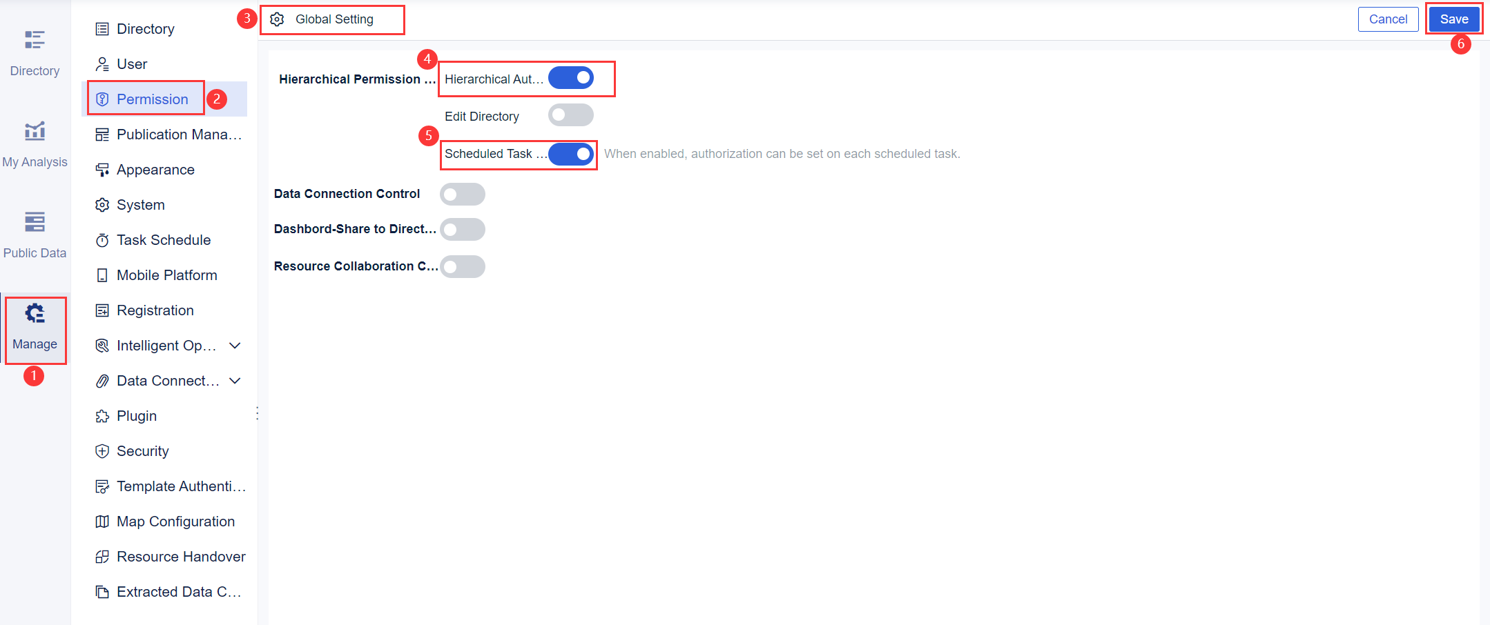 Schduled Task Authorization- FineBI Help Document