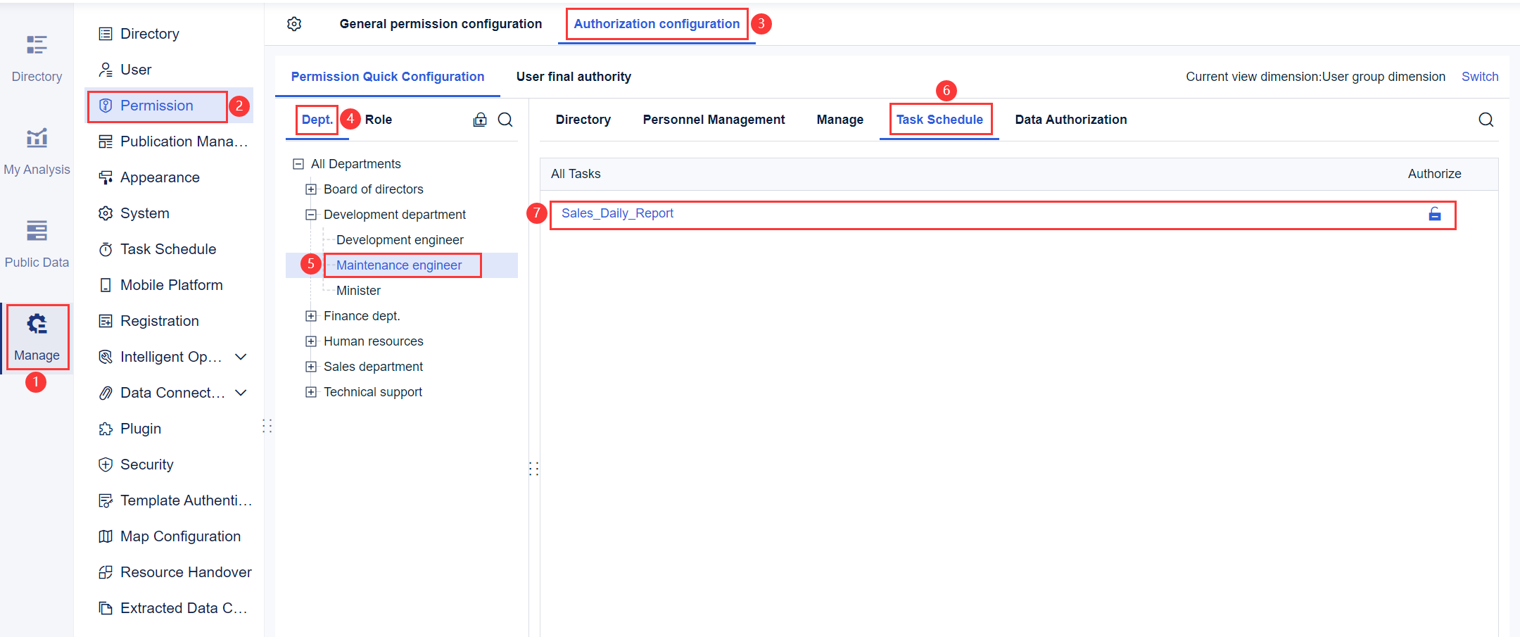 Schduled Task Authorization- FineBI Help Document