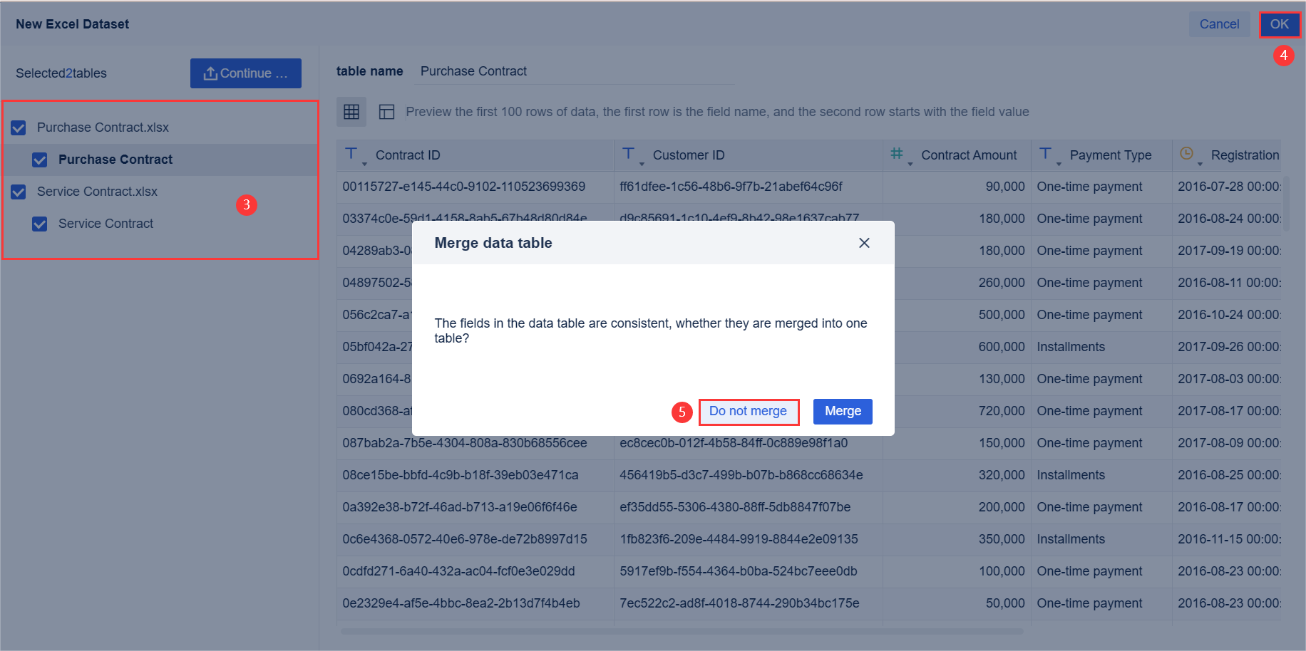Dataset Switching Within a Component- FineBI Help Document