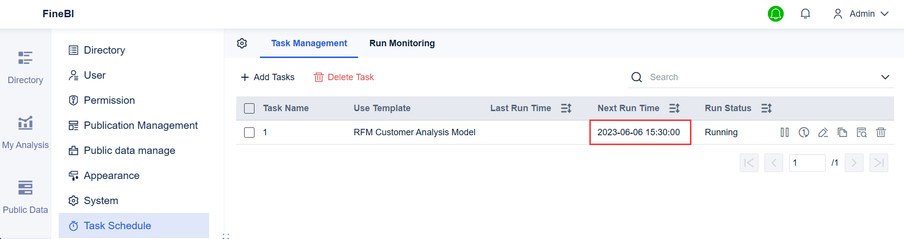 Setting a Scheduled Task- FineBI Document