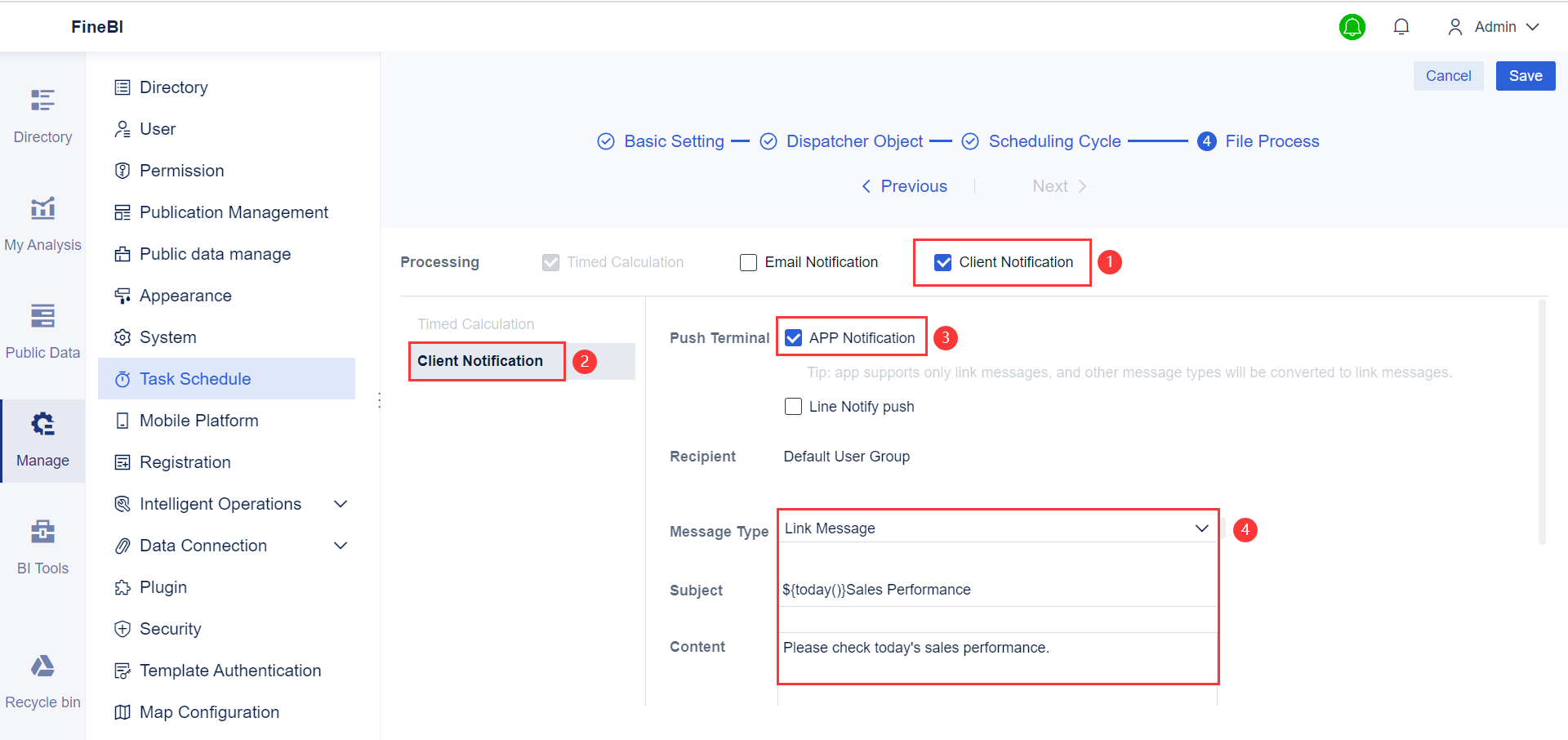 Formula Judgment—Execution Conditions- FineBI Help Document