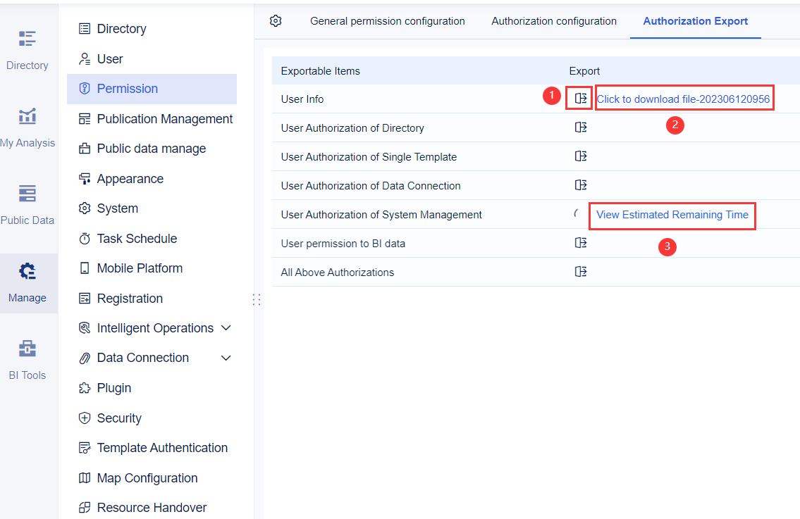 Permission Export Plugin- FineBI Help Document
