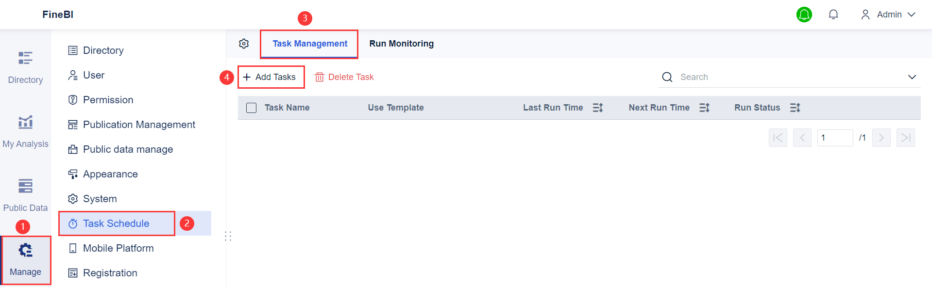 Component Alert in Task Schedule- FineBI Help Document