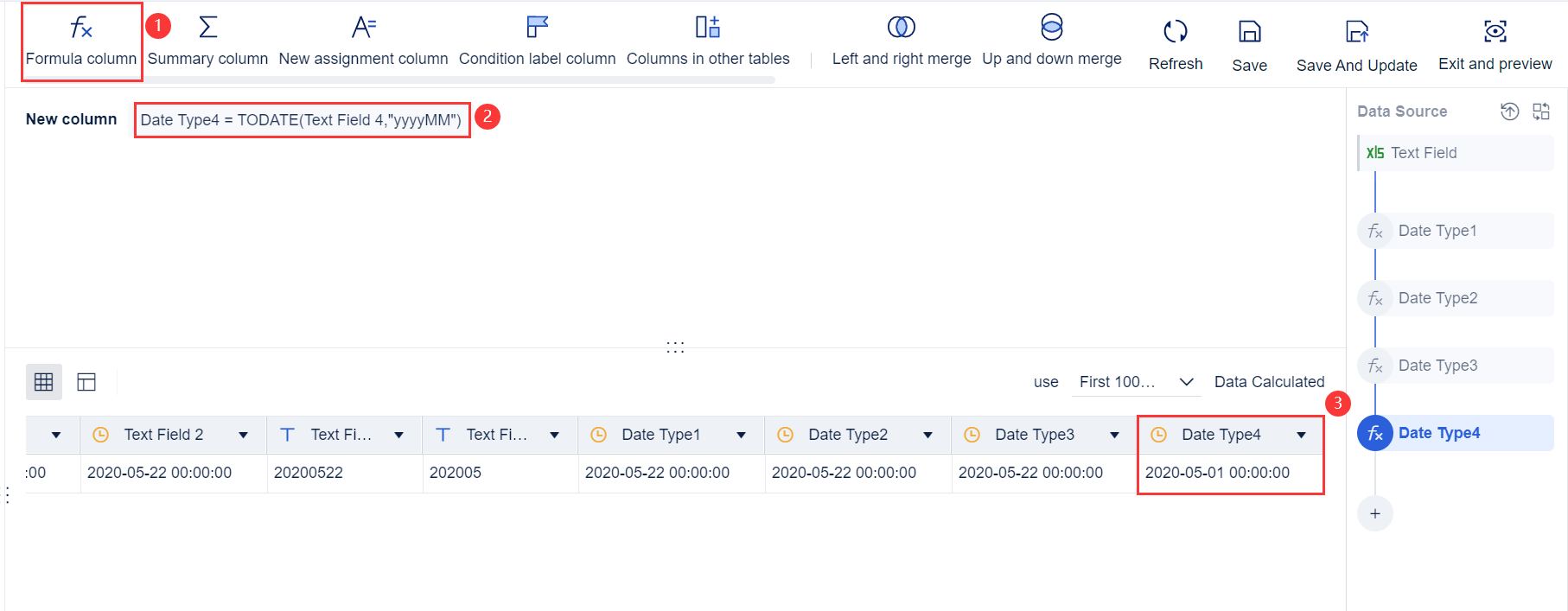 Converting Text or Numeric Time Values to Dates- FineBI Help Document