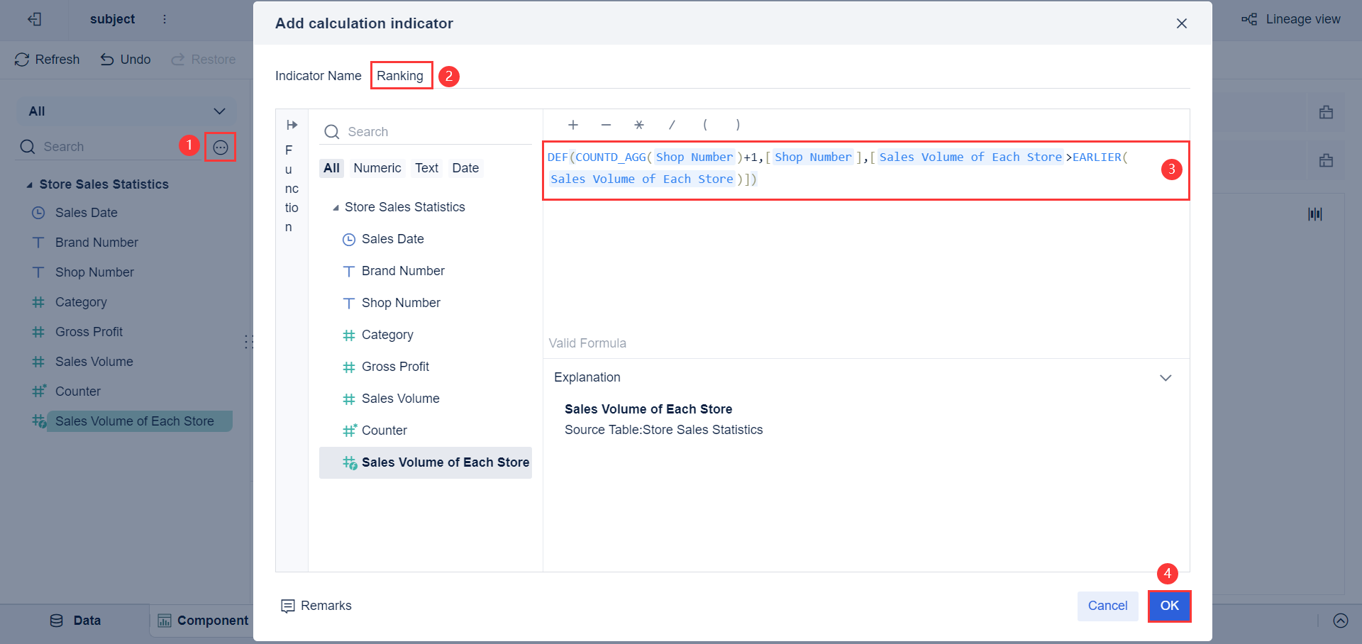 Displaying the Top N Dynamically- FineBI Help Document