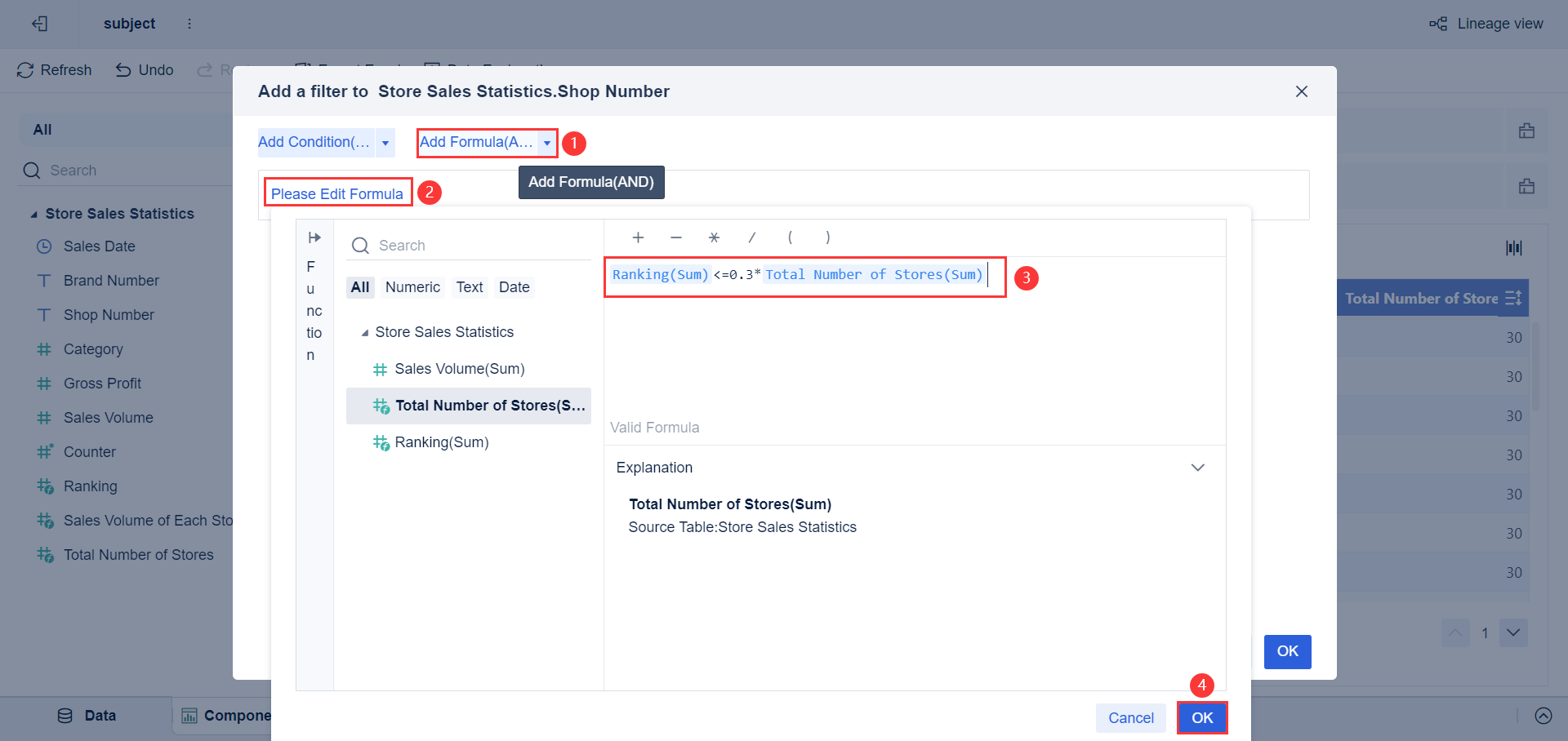 Displaying the Top N Dynamically- FineBI Help Document