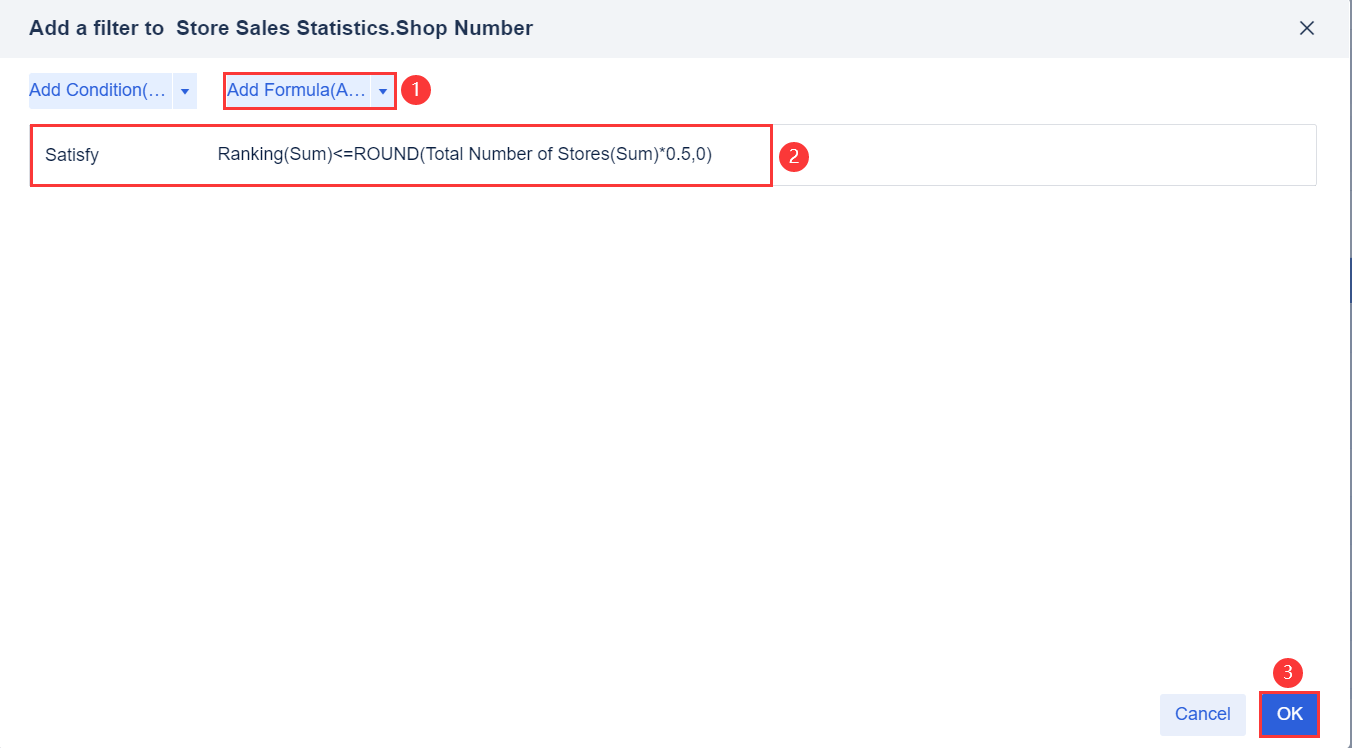 Displaying the Top N Dynamically- FineBI Help Document