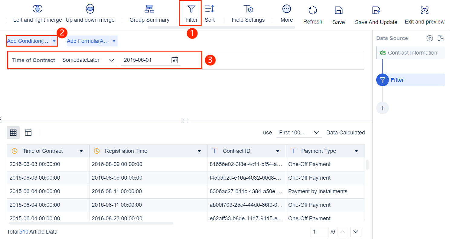 Calculating Cumulative Values Starting from a Specified Time- FineBI Help Document