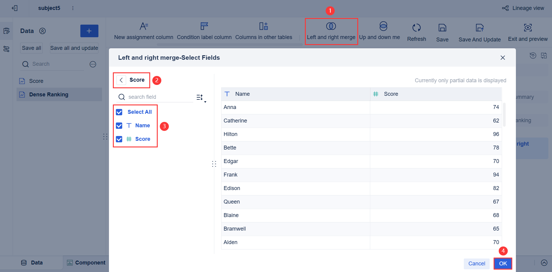 Dense Ranking- FineBI Help Document