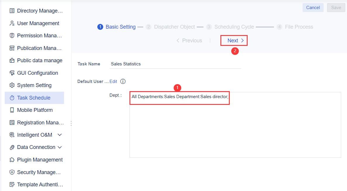 Task Schedule Email Notification- FineBI Help Document