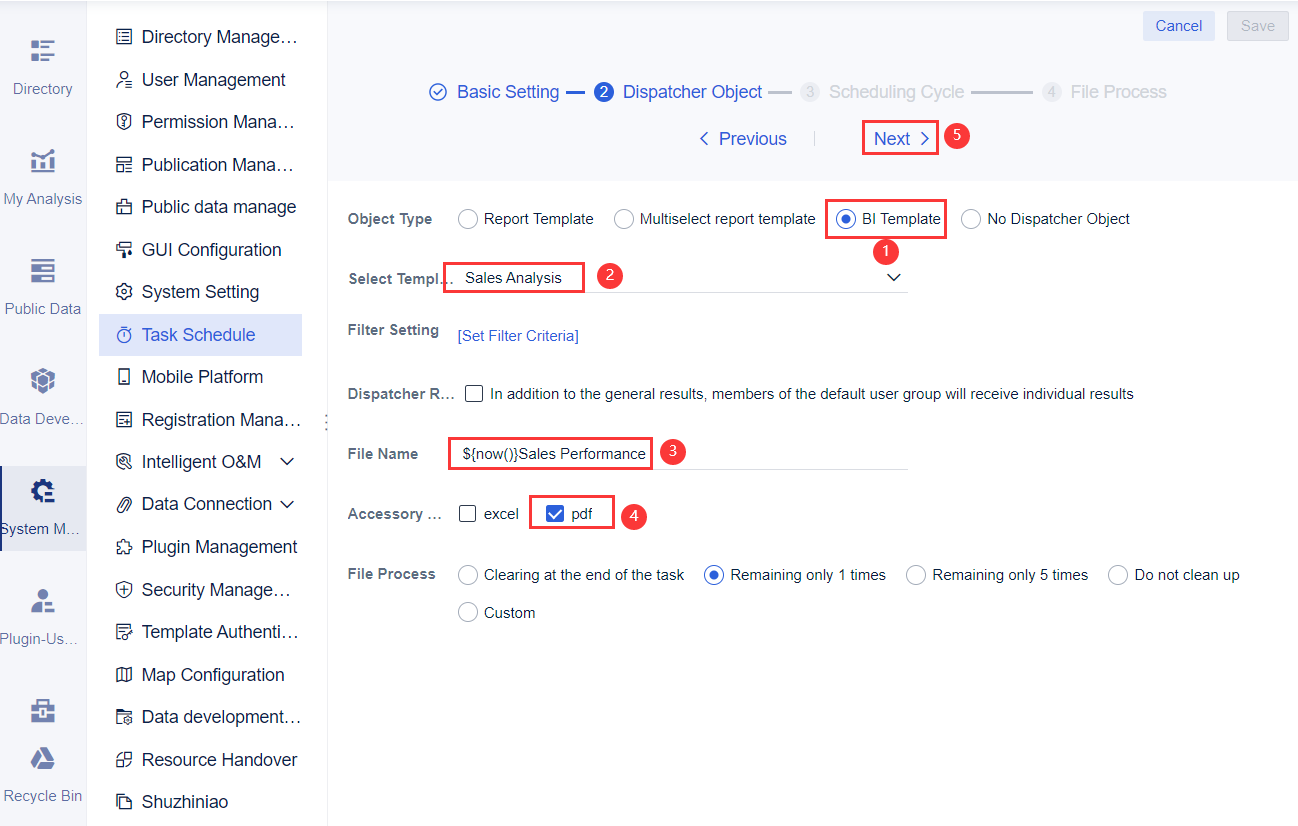 Task Schedule Email Notification- FineBI Help Document