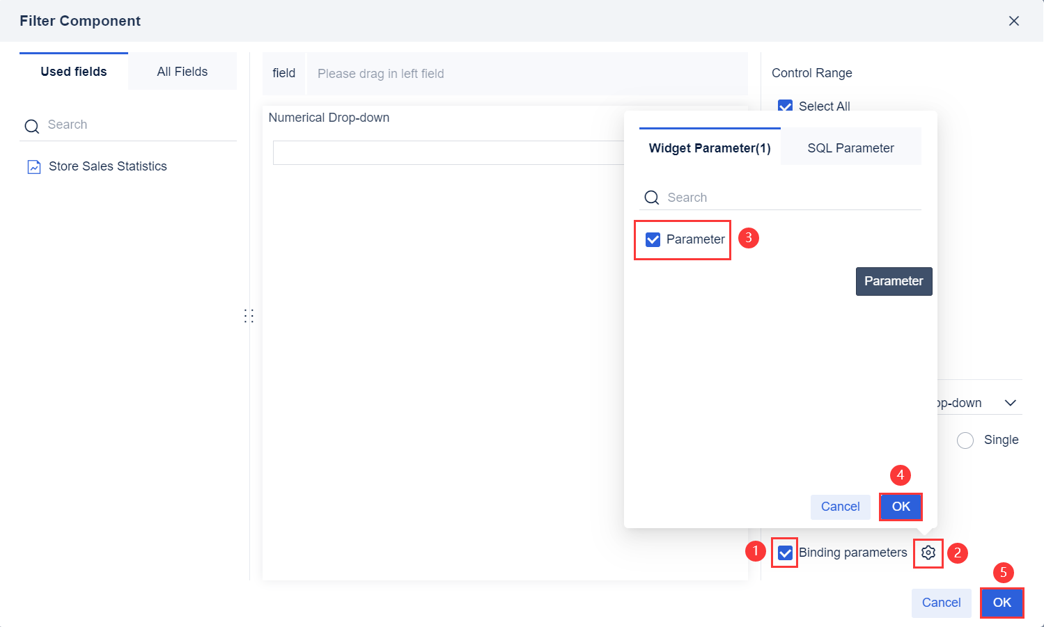 Dynamically Filtering Data Through Binding The Parameter In Field Filter Finebi Help Document
