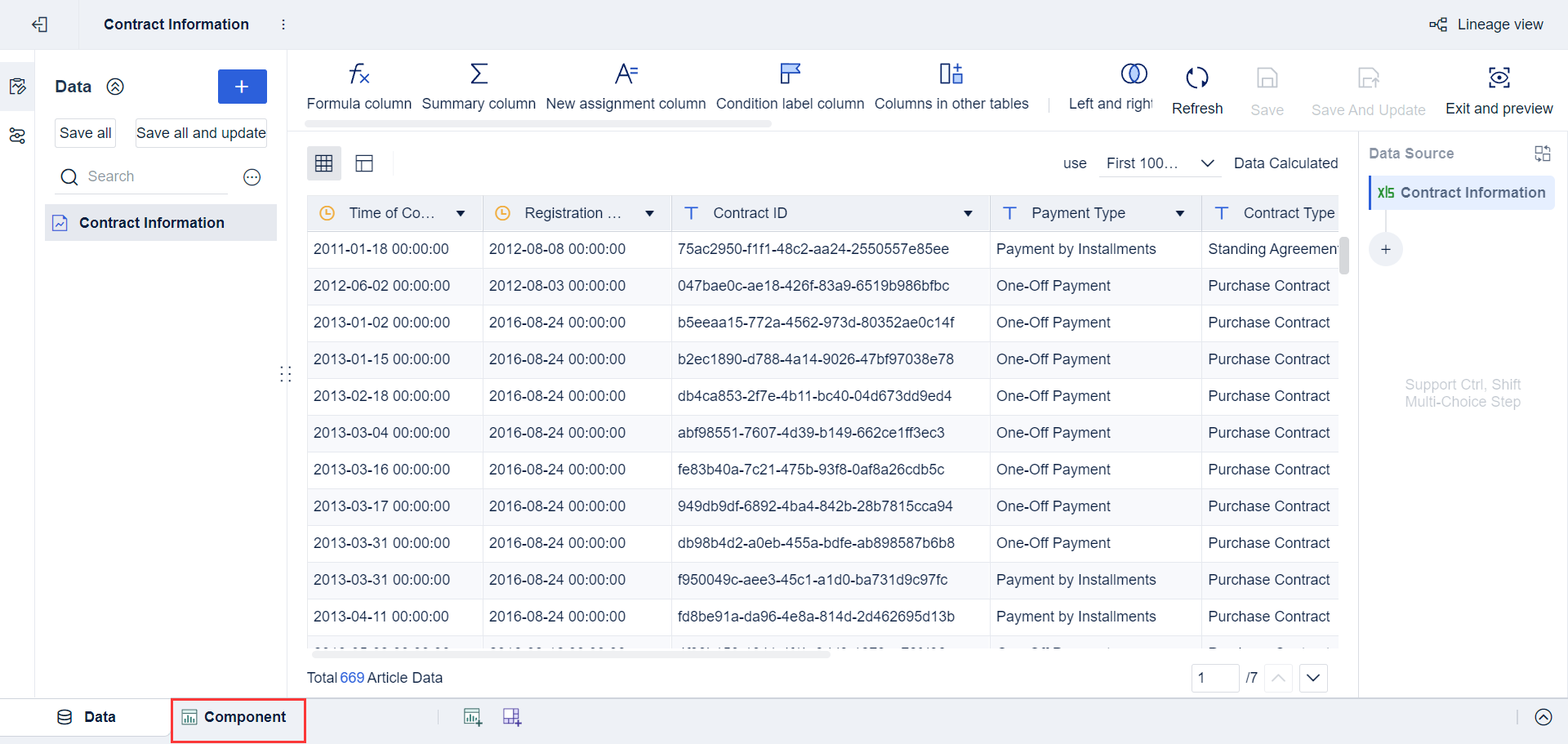 Dynamically Displaying Data for a Time Period Before & After Filtering Component- FineBI Document